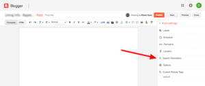 How To: Enable Search Description In Blogger (BlogSpot) Blog Posts
